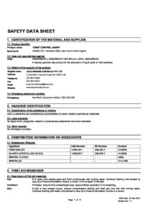 SDS Vomit Control Powder 7-11-17 - Ecospill Spill Kits