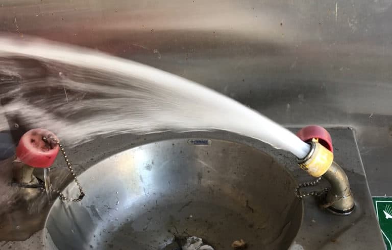 Ecospill Shower and Eye Wash Testing - BEFORE. | Bad Eyewash Unit ...